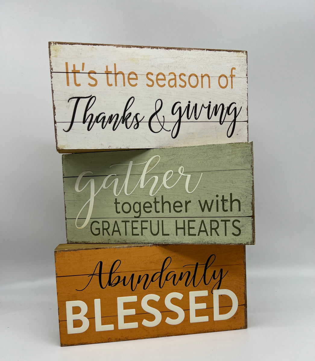 Fall Sayings Wood Block Sign 8" – DBC Home Decor