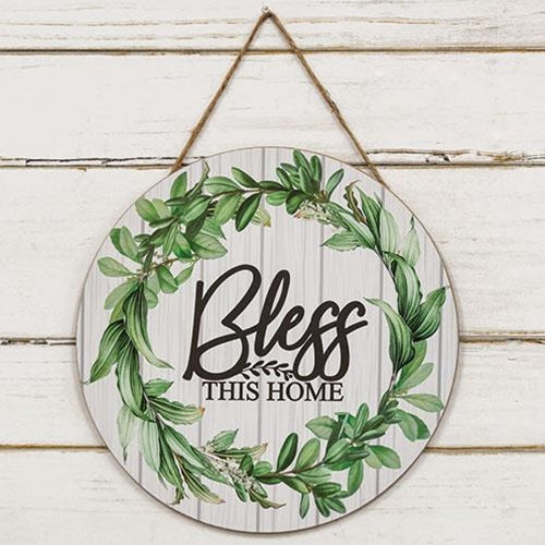 Bless this Home Round Wood Sign 11" – DBC Home Decor