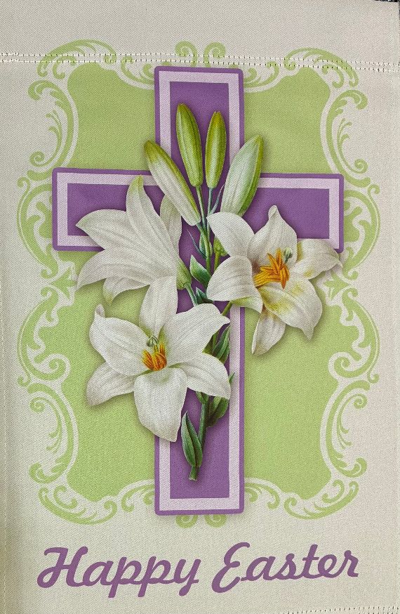 Easter Cross Religious Garden Flag – DBC Home Decor