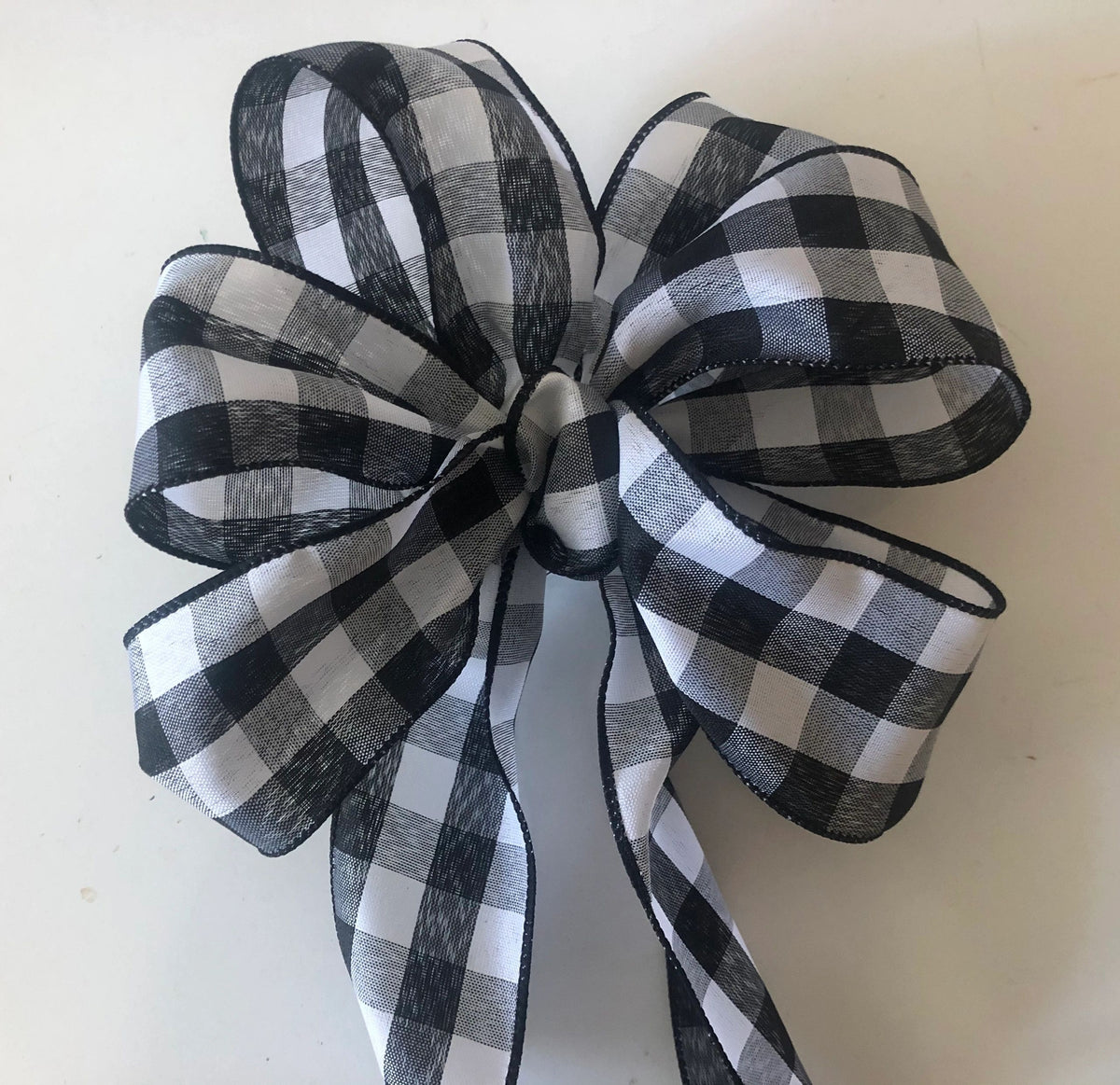 Buffalo Check Bow Black & White Handmade – DBC Home Decor