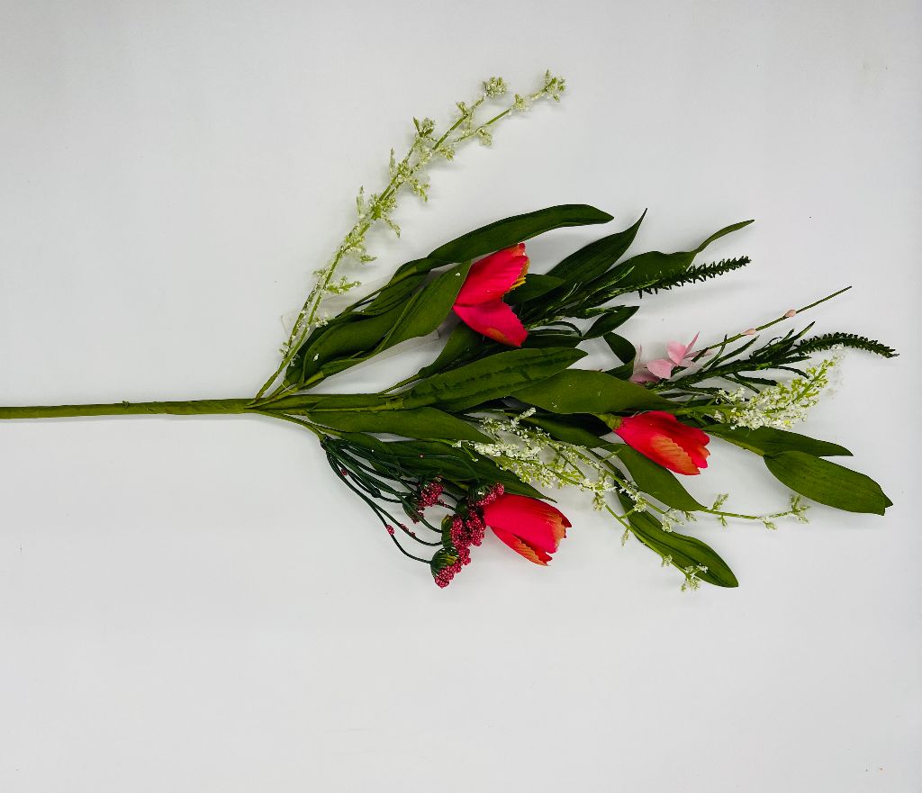 Flower Pick Pink w/mixed Greenery 20" – DBC Home Decor