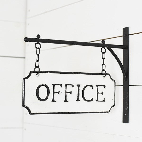 Office Hanging Sign w/bracket – DBC Home Decor